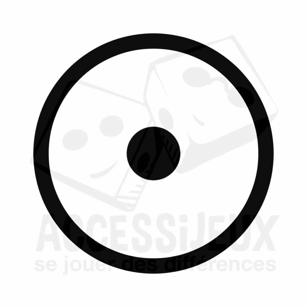 Stickers en relief forme cercle pointé | Accessijeux