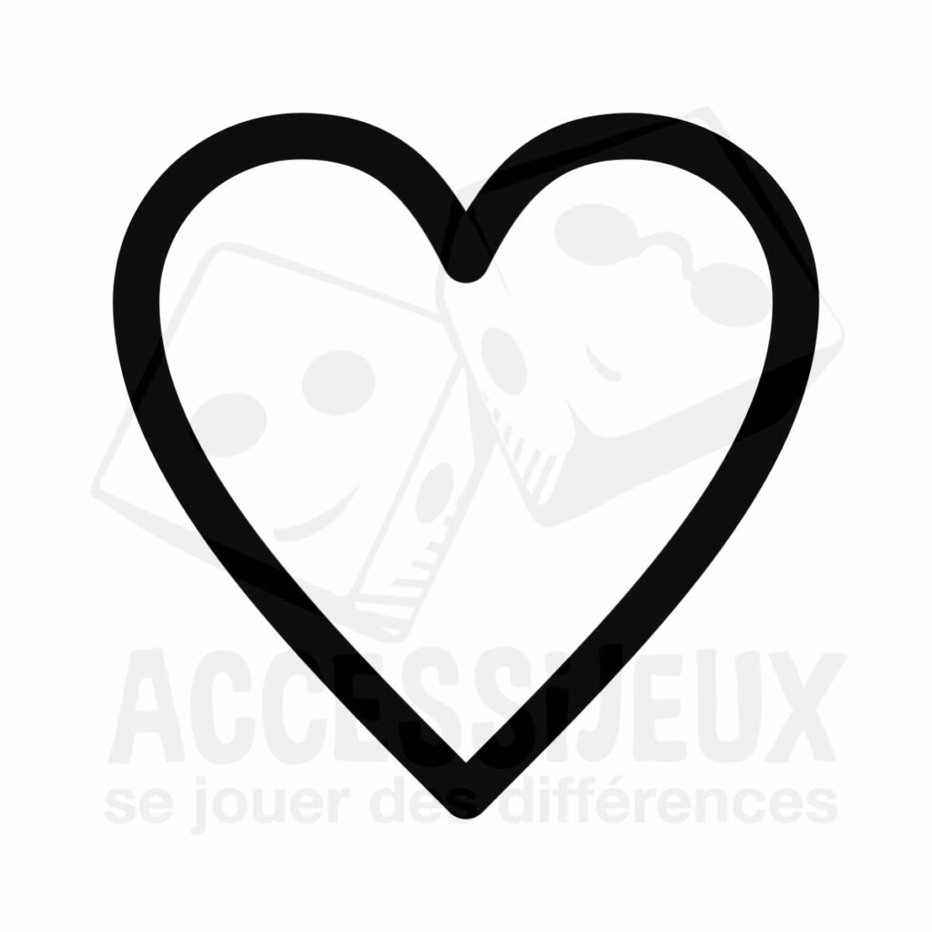 Stickers en relief forme cœurs creux | Accessijeux